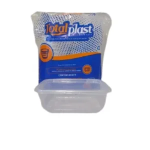 KIT POTE RETANGULAR 500ML C/24 TOTALPLAST - DP Sachet