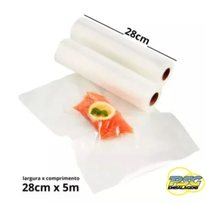 Rolo de Plástico a vácuo Ranhura/Gofrado 28cm x 5m - PSG Embalagens