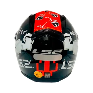 Capacete LS2 FF358 Bullet Preto/Vermelho - Spinelli Motos Boutique