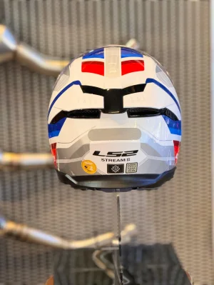 Capacete LS2 FF808 Stream 2 Vintage Branco/Azul/Vermelho (Bicomposto) - Spinelli Motos Boutique