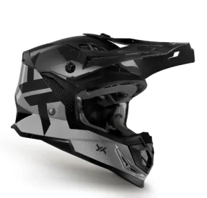 Capacete Mattos Racing Atomic Icon Preto/Cinza - Spinelli Motos Boutique