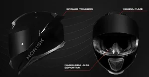 Capacete Norisk Fab Razor Solid Edition Preto Brilho - Spinelli Motos ...