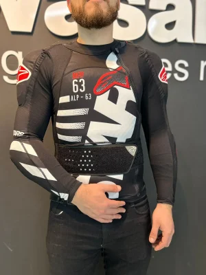 Colete Integral Alpinestars Sequence LS Preto/Branco/Vermelho - Spinelli Motos Boutique