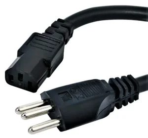 Cabo AC CPU 20A 2P+T 180G PP 3x2,50mm 5metros Plugue IEC C13 Preto ...