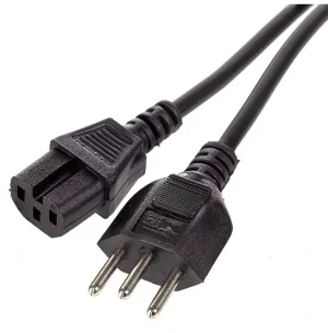 Cabo de Forca IEC C15 x Novo padrao 3m - Plug c15 - 3 Metros 10A ...