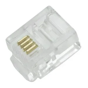 Conector RJ11 6x4 Macho Linha 4 Vias 9x13mm - Eletrônica System
