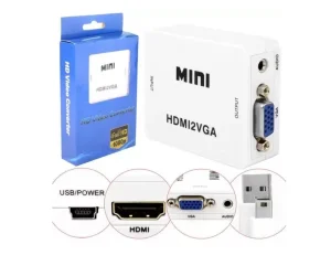 Conversor de Vídeo VGA x HDMI - Entrada VGA e Saída HDMI VGA2HDMI ...