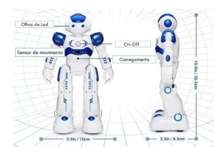 Kit Robo Inteligente JJRC R2 Cady Wida Evita Obstáculos c/ Controle ...