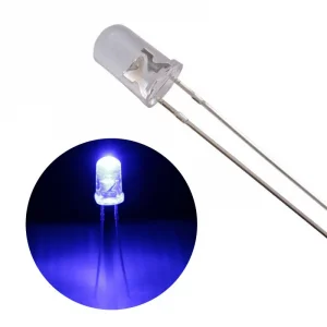 LED AZUL 5mm Pisca Alto Brilho corpo Cristal - Eletrônica System
