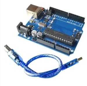 Placa Arduino UNO DIP CH340 ATMEGA328 Compativel com cabo USB 64-577 ...