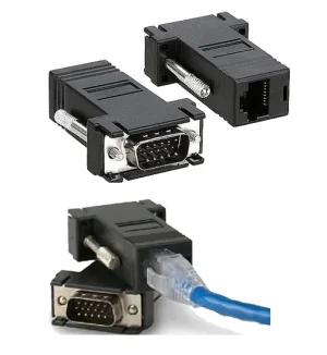 Plug Adaptador VGA MACHO x RJ45 FEMEA R2863 - Eletrônica System