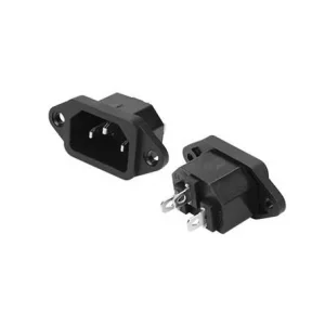 Tomada IEC AC Tripolar Painel com Orelha Macho p/fonte ATX - Eletrônica ...