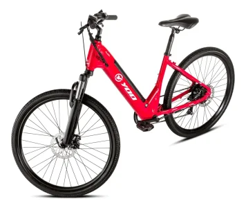 BICICLETA ELETRICA YOO 26 FLEEK TOURNEY 7V VERM/BCO - - Marcondes Bike Shop